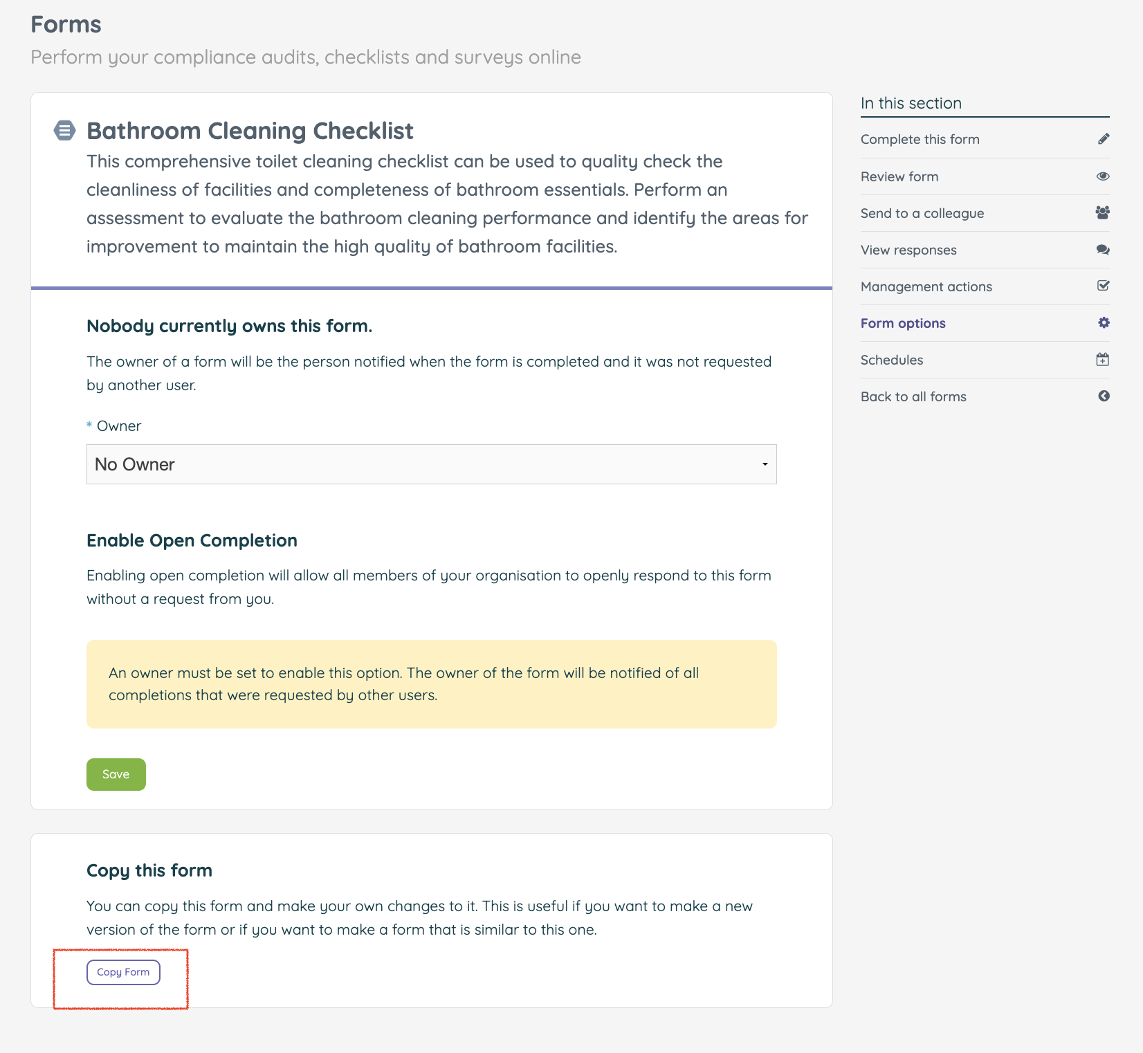 Can I edit an iAM form?