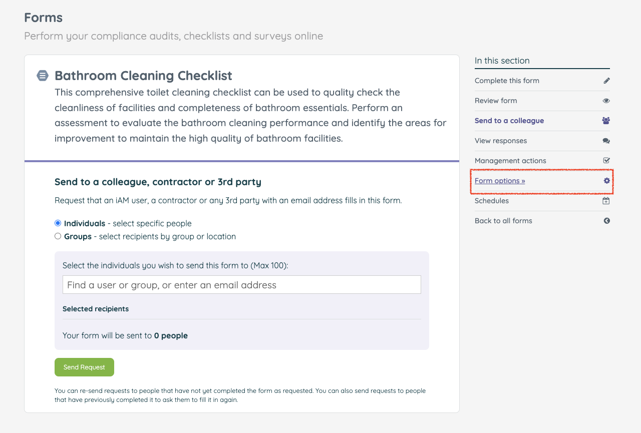 Can I edit an iAM form?